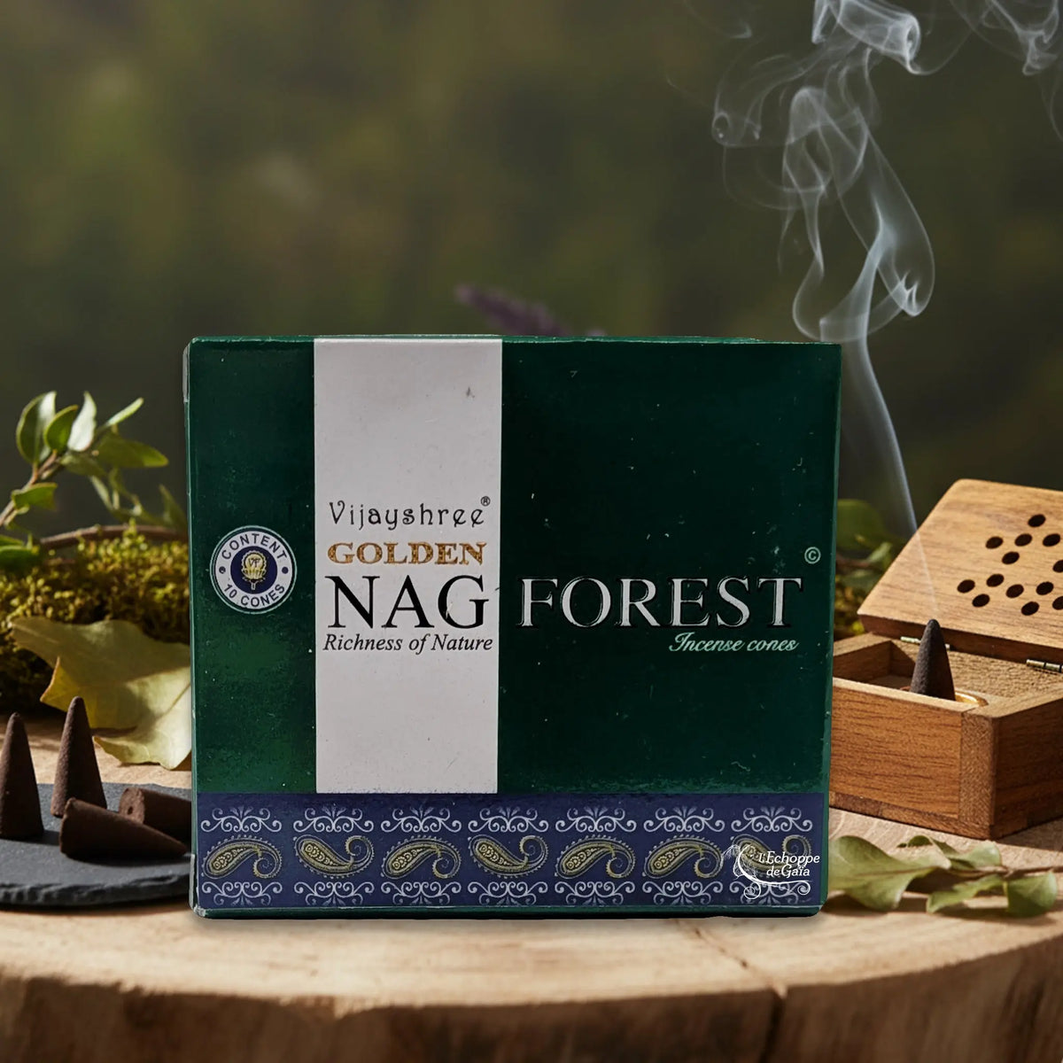 Encens Golden Nag Forest - Cônes | 10 Pièces | Senteur Boisée – Echoppe ...